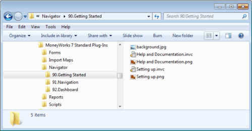 Customising the Navigator